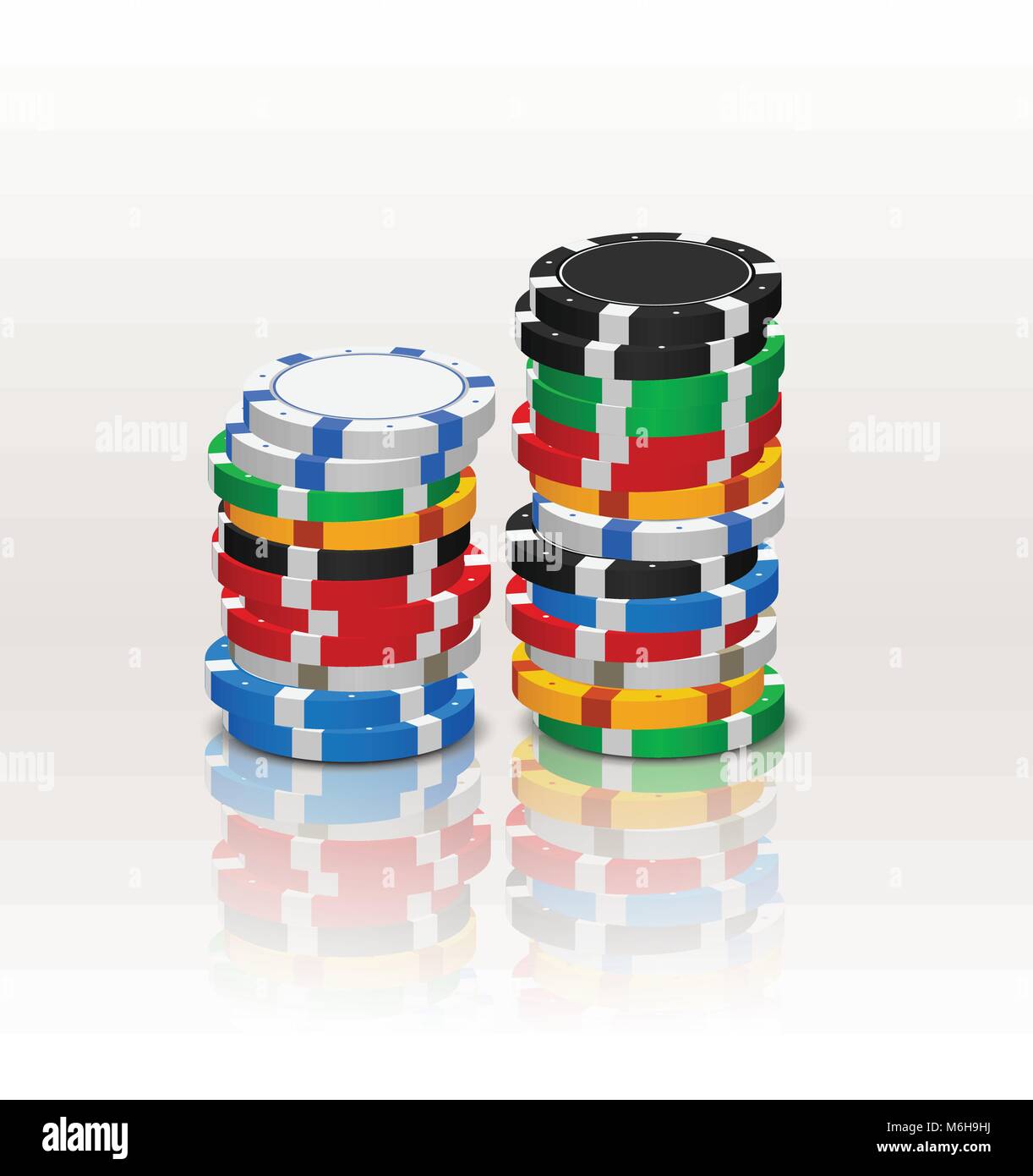 Poker chips in stack Stock Vector Images - Alamy