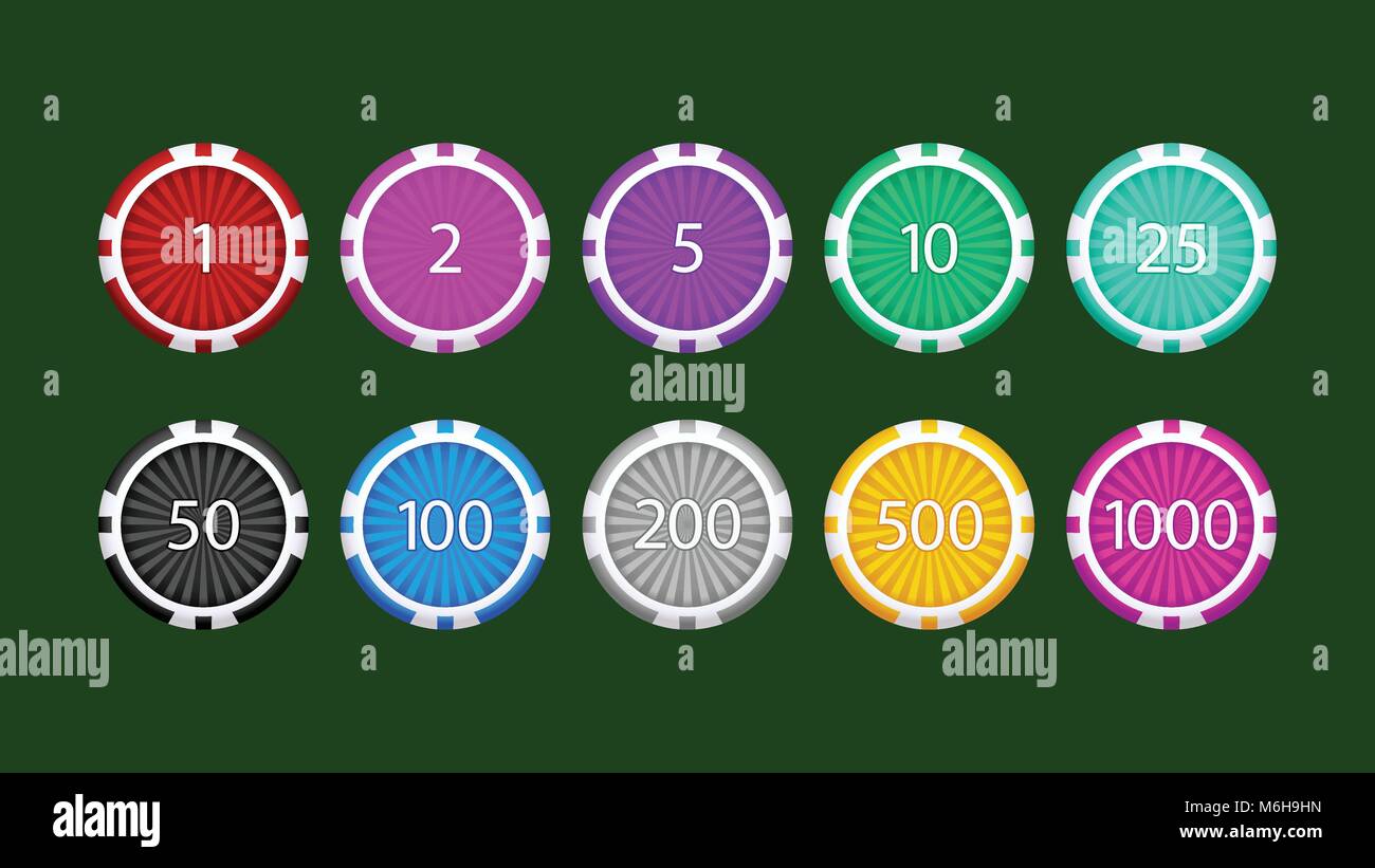 Poker game chip hearts Stock Vector Images - Alamy