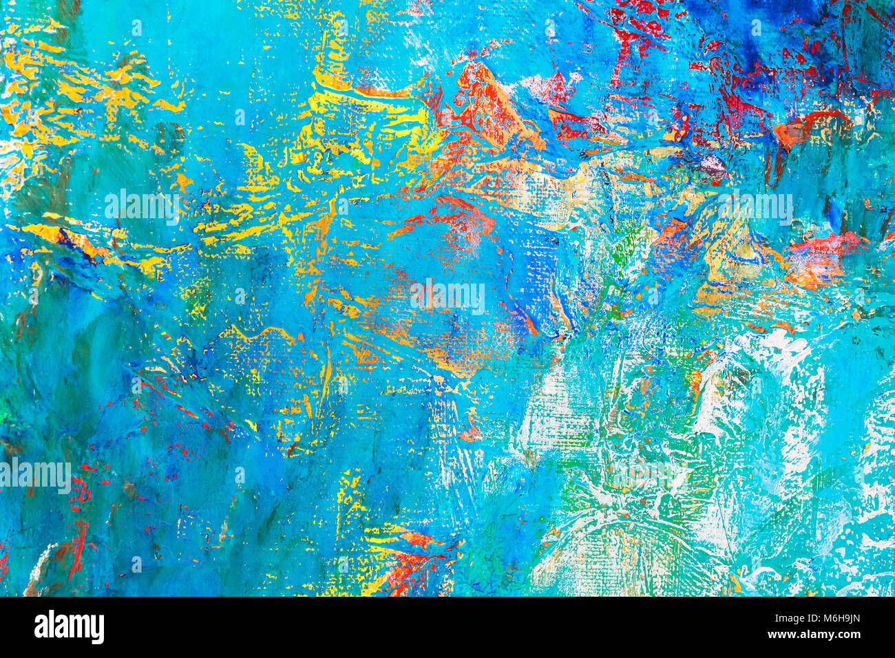 hand painted artistic background with bright vibrant blue colors Stock ...