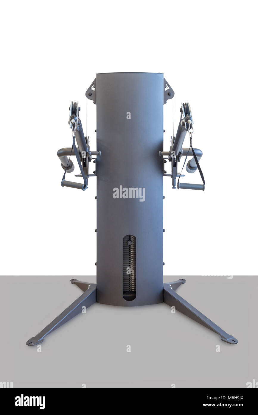 gym machine for weight lifting, isolated Stock Photo - Alamy