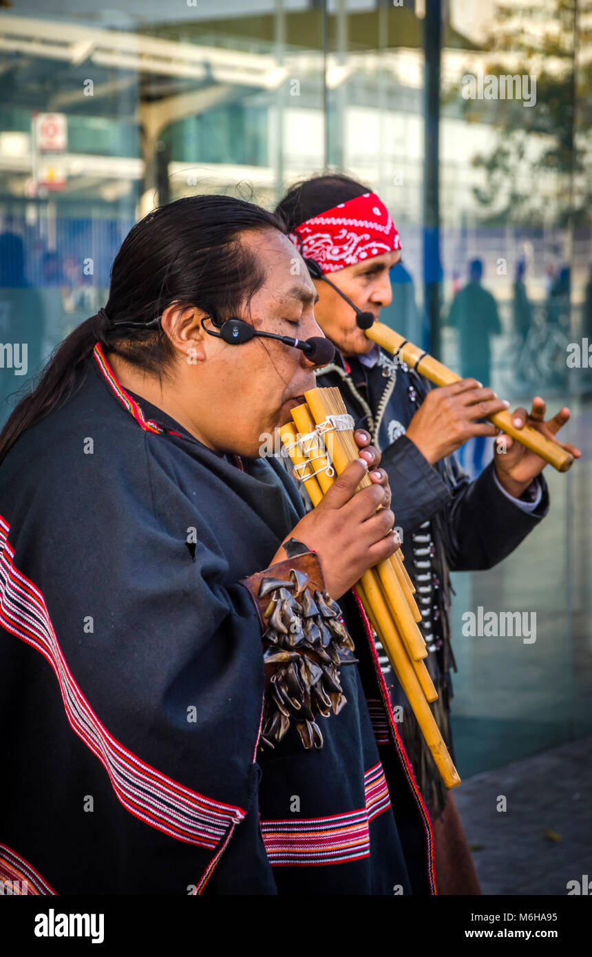 LONDON, UK - OCT. 15, 2017: Native American Men In traditional native ...