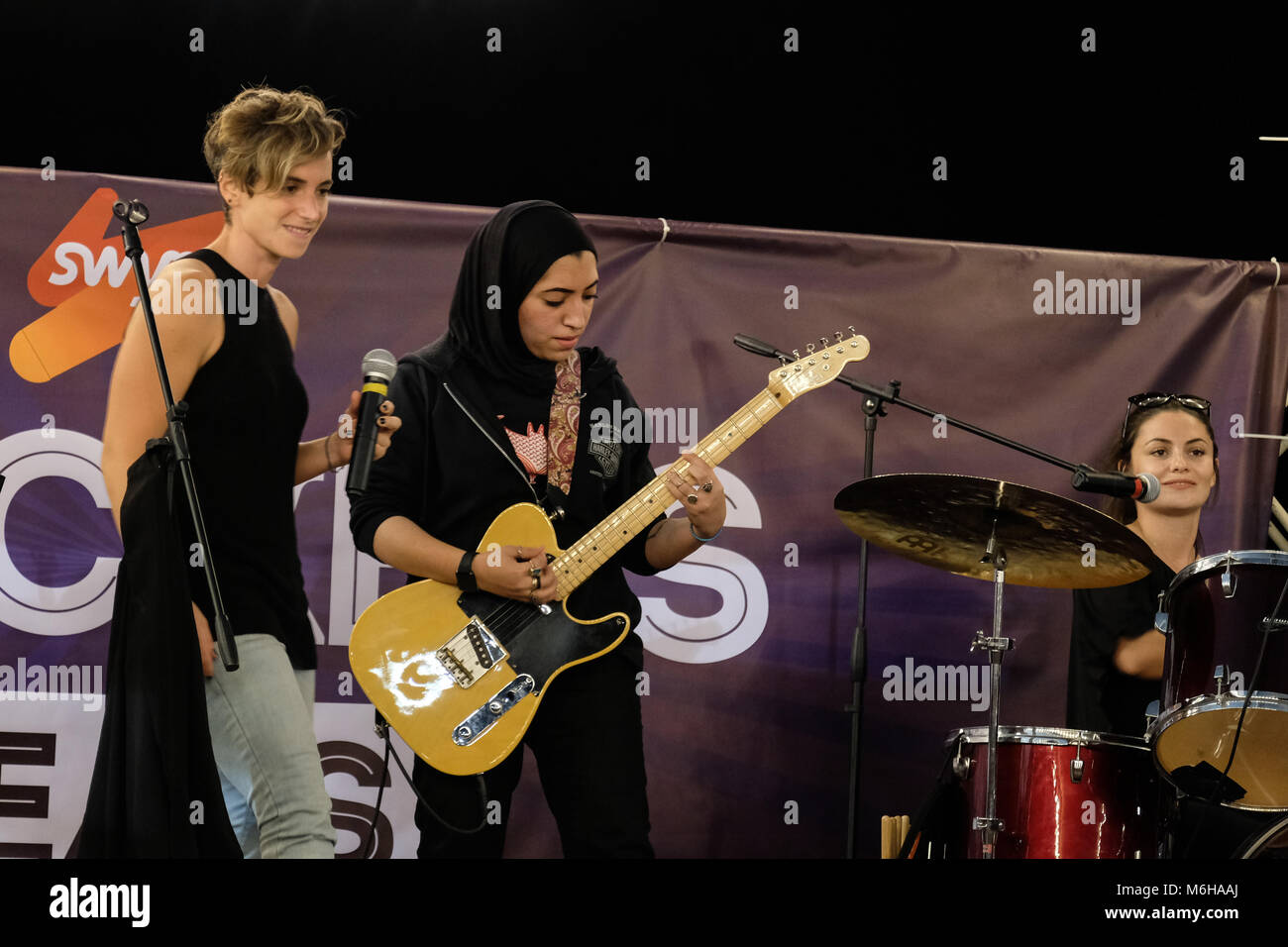 A local Music Band "As Per Casper" performing in outdoor Music band ...