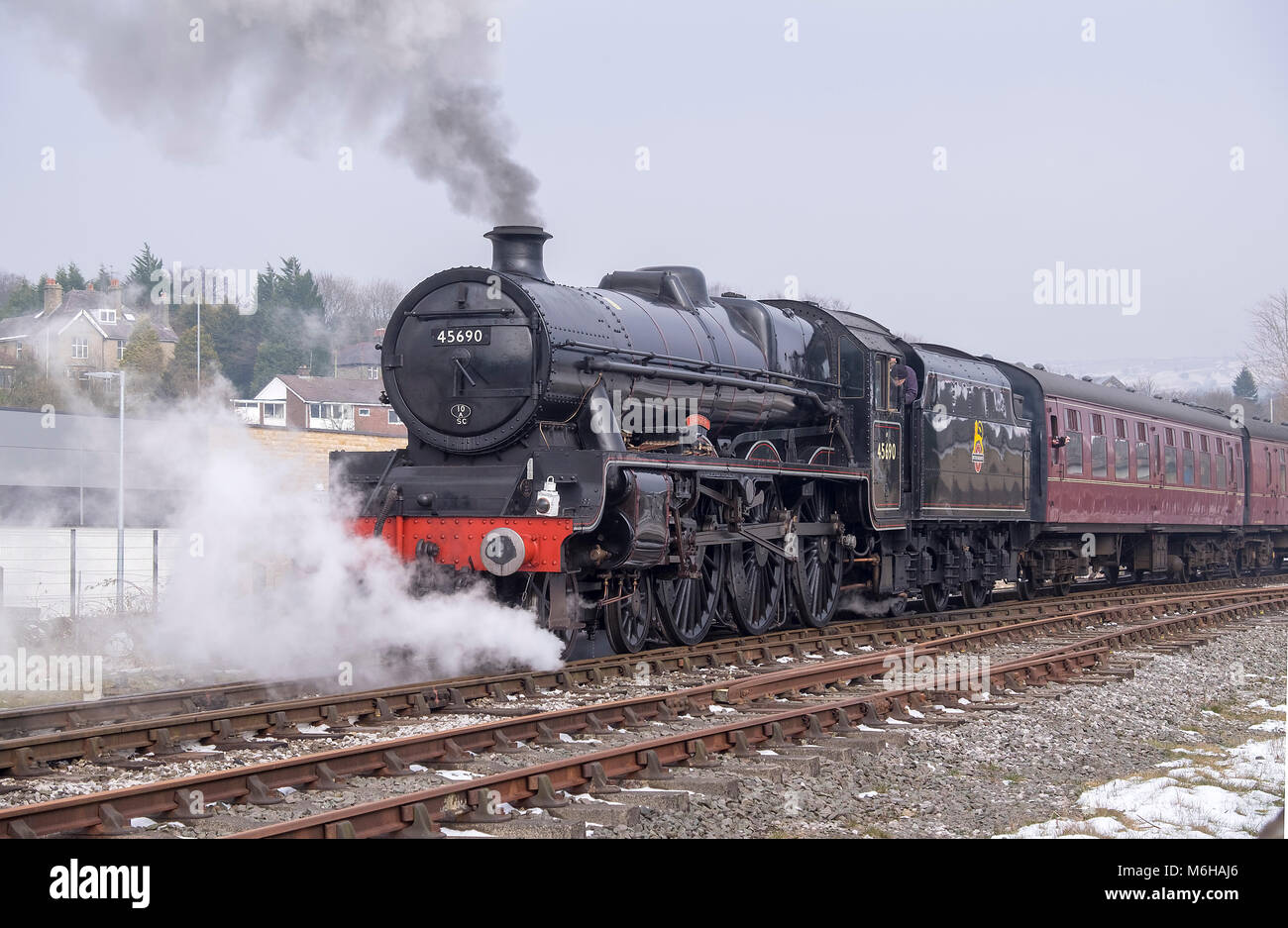 Steam Loco Leander on the East Lancs Railway Stock Photo - Alamy