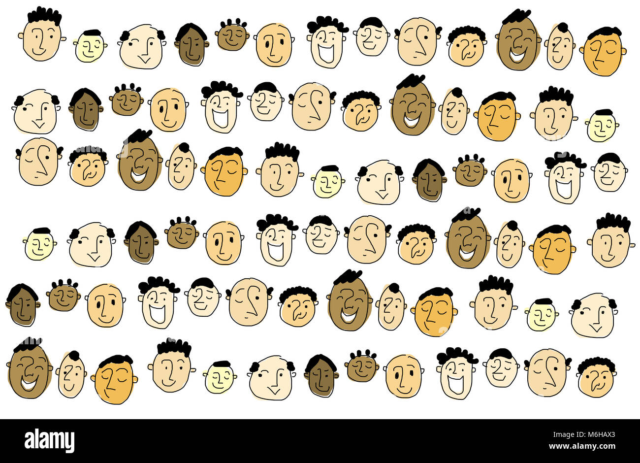 Different Faces Cut Out Stock Images & Pictures - Alamy