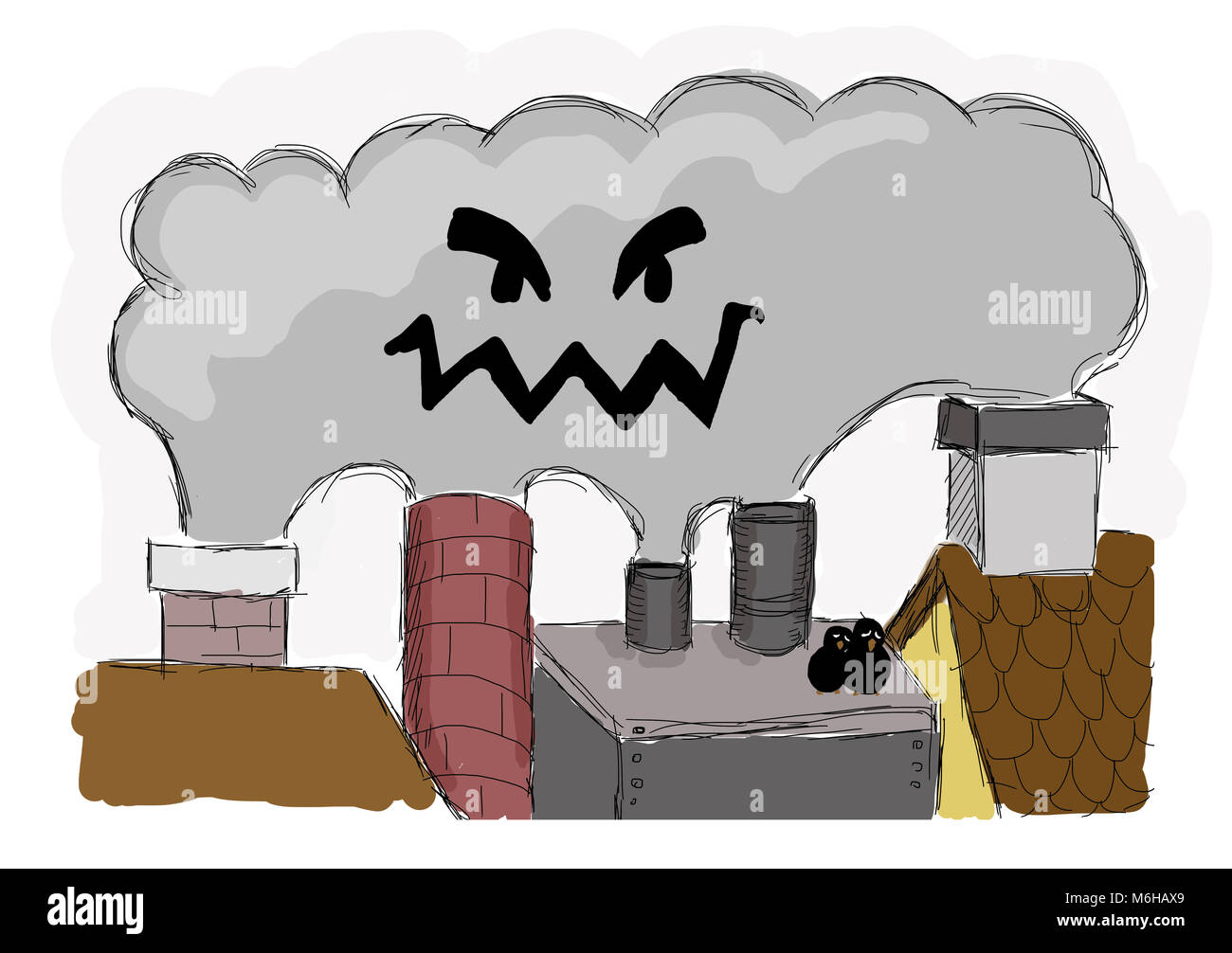 City emissions Cut Out Stock Images & Pictures - Alamy