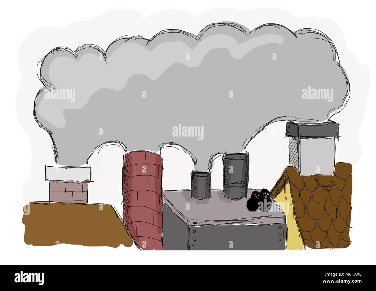 City emissions Cut Out Stock Images & Pictures - Alamy