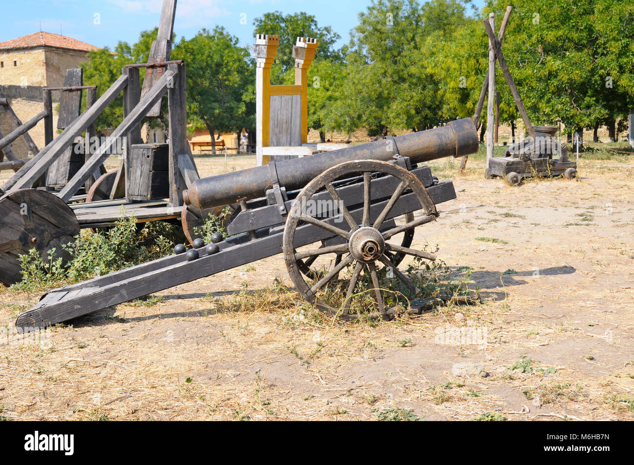old cannon in a museum in the open air Stock Photo - Alamy