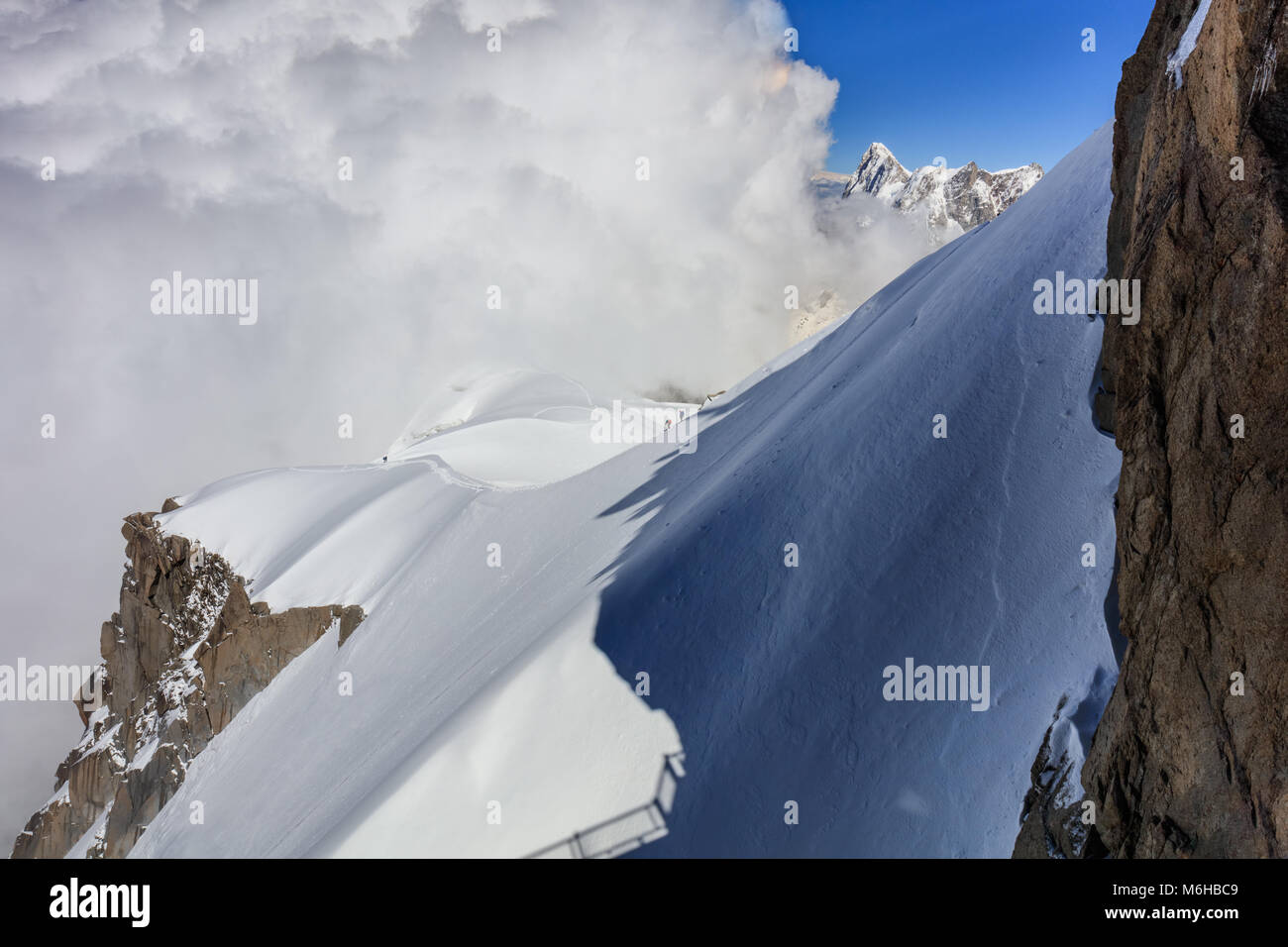 Mont Blanc mountain, view from Aiguille du Midi. France Stock Photo - Alamy
