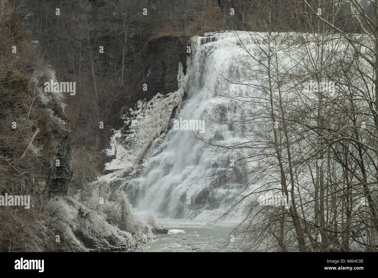 Ithaca Falls area, Ithaca NY Stock Photo - Alamy