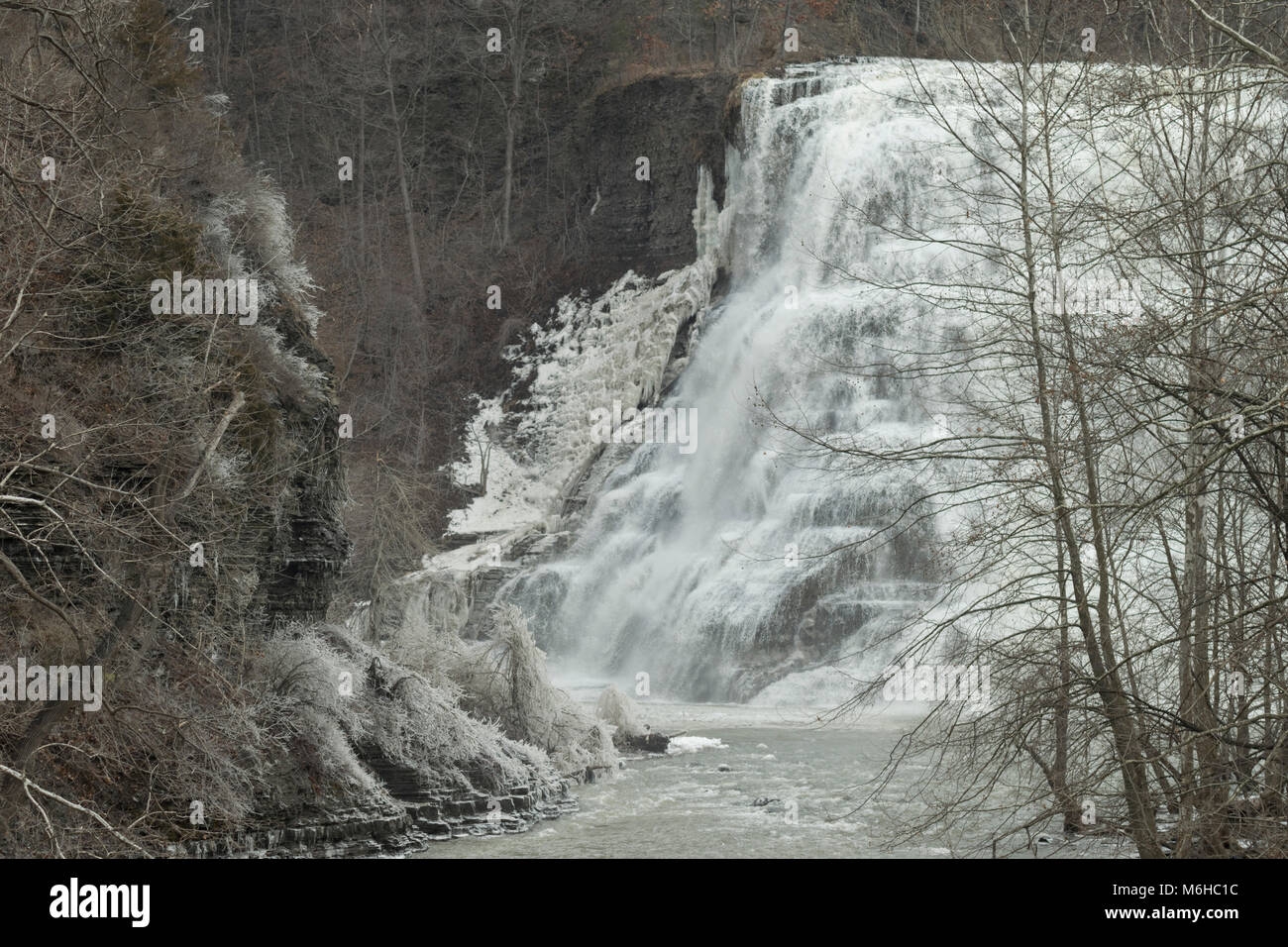 Ithaca Falls area, Ithaca NY Stock Photo - Alamy