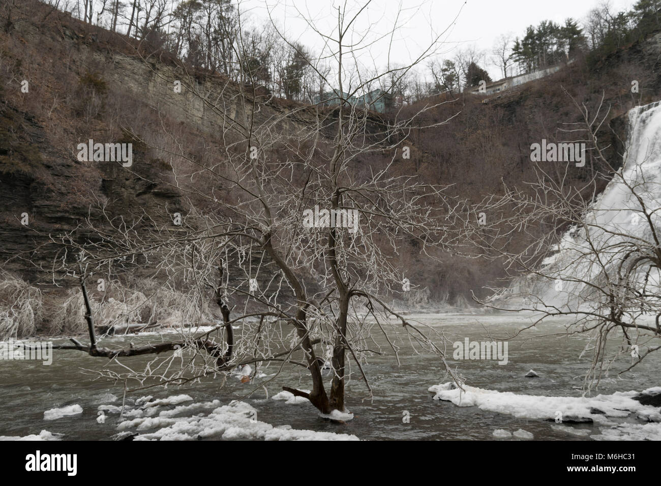 Ithaca Falls area, Ithaca NY Stock Photo - Alamy