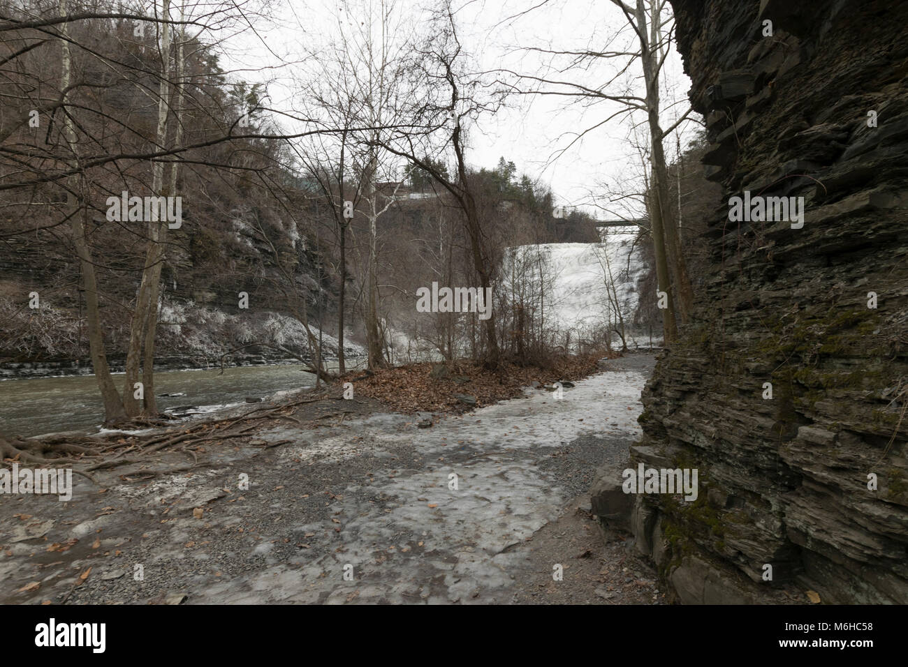 Ithaca Falls area, Ithaca NY Stock Photo - Alamy