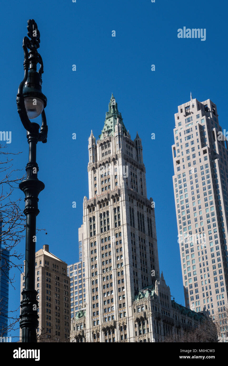 The Woolworth Building is an Historic Icon in Lower Manhattan, NYC, USA ...