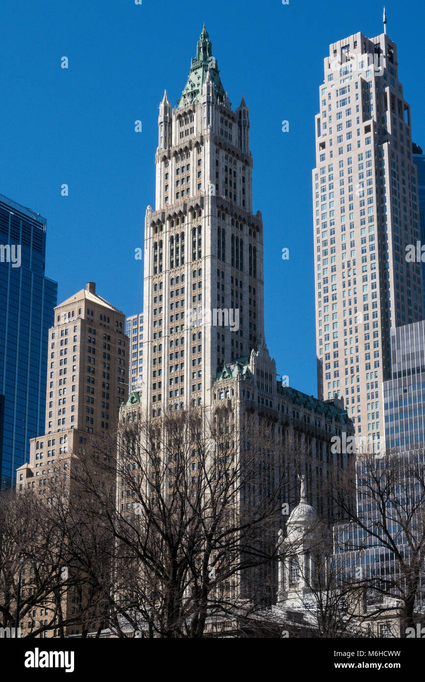 The Woolworth Building is an Historic Icon in Lower Manhattan, NYC, USA ...
