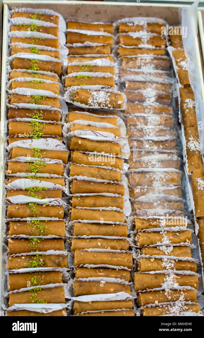 Turkish style fruit dried pulp as snack food Stock Photo - Alamy