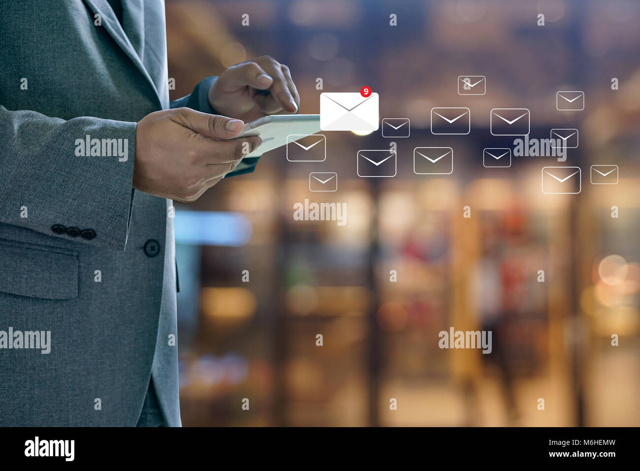 Mail Communication Connection message to mailing contacts inbox to view ...