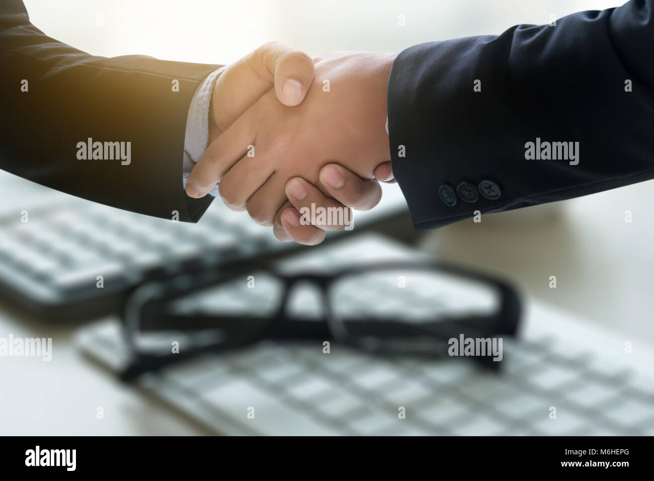 Business Successful handshake and business people Meeting and greeting ...