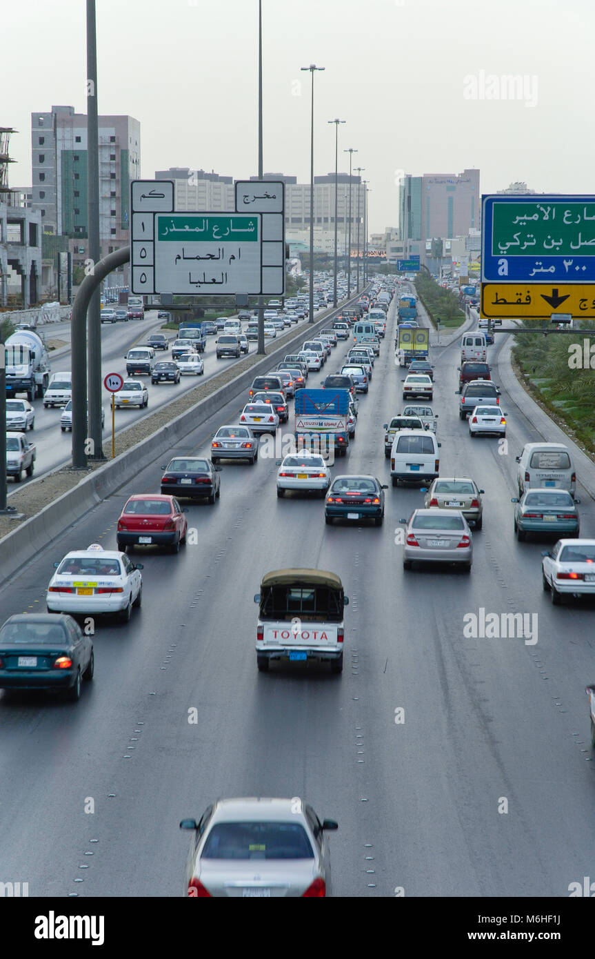 Top View of King Fahad Road in Riyadh City, Saudi Arabia Stock Photo ...