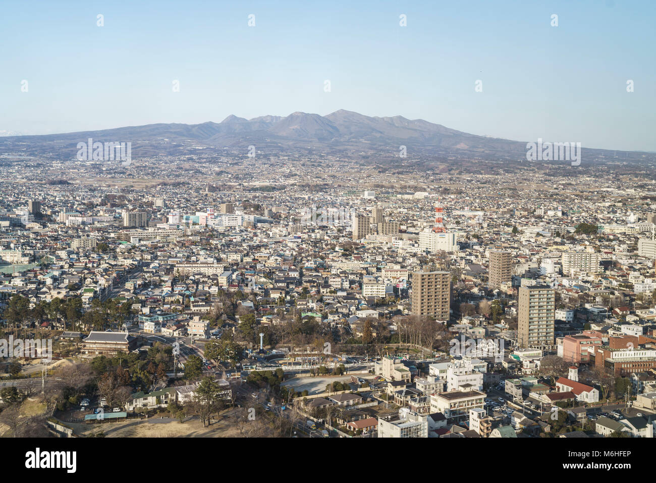 General view from Gunma prefectual office building observatory ...