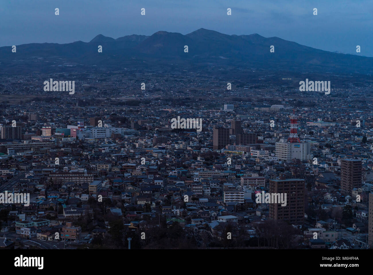 General view from Gunma prefectual office building observatory ...