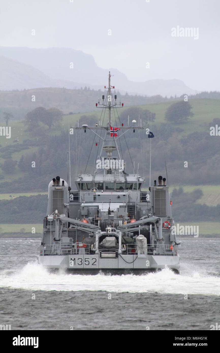 KNM Rauma (M352), an Alta-class minesweeper operated by the Royal ...