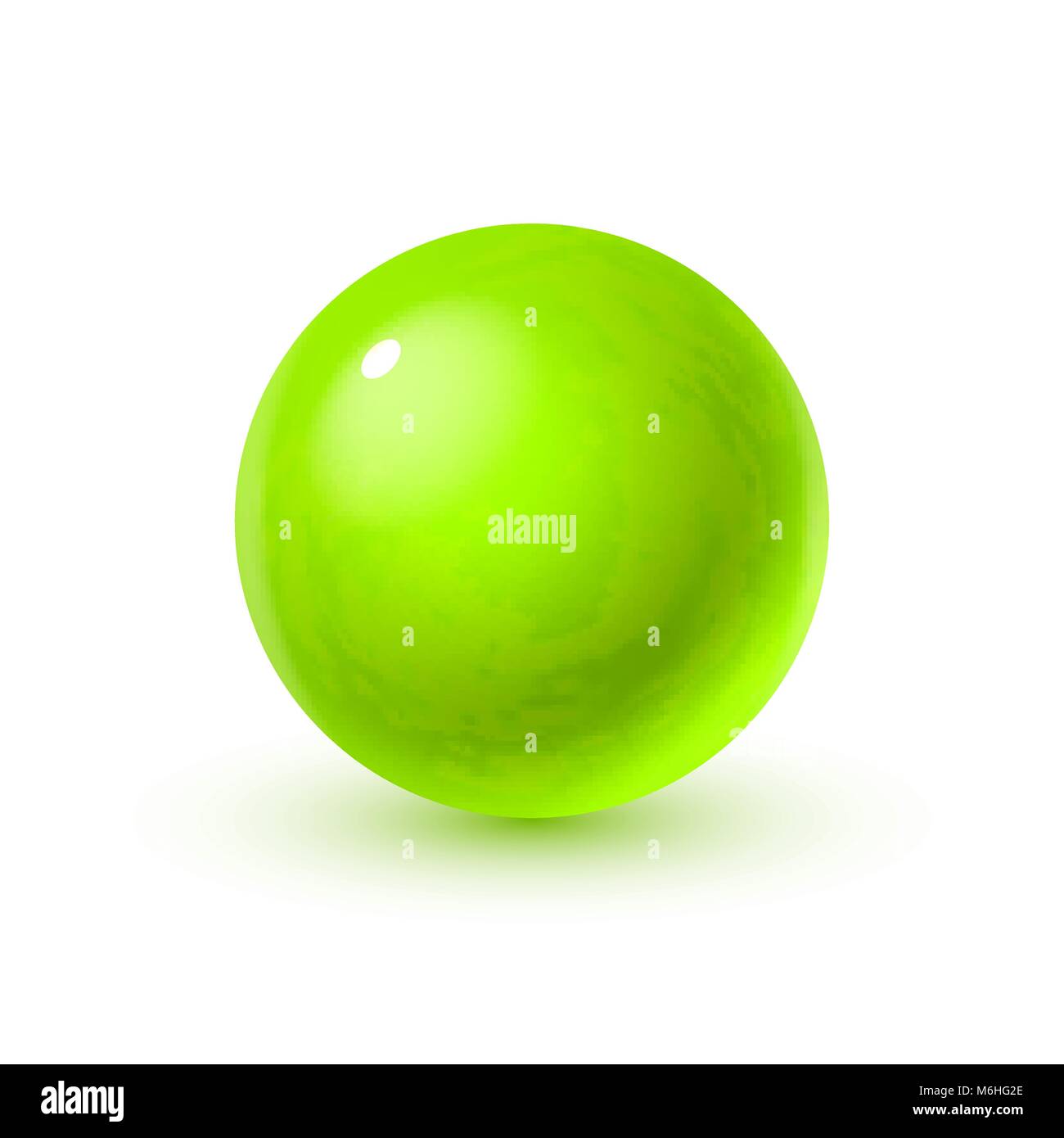 Realistic glass sphere with shadows, reflection of sky in mirror ...
