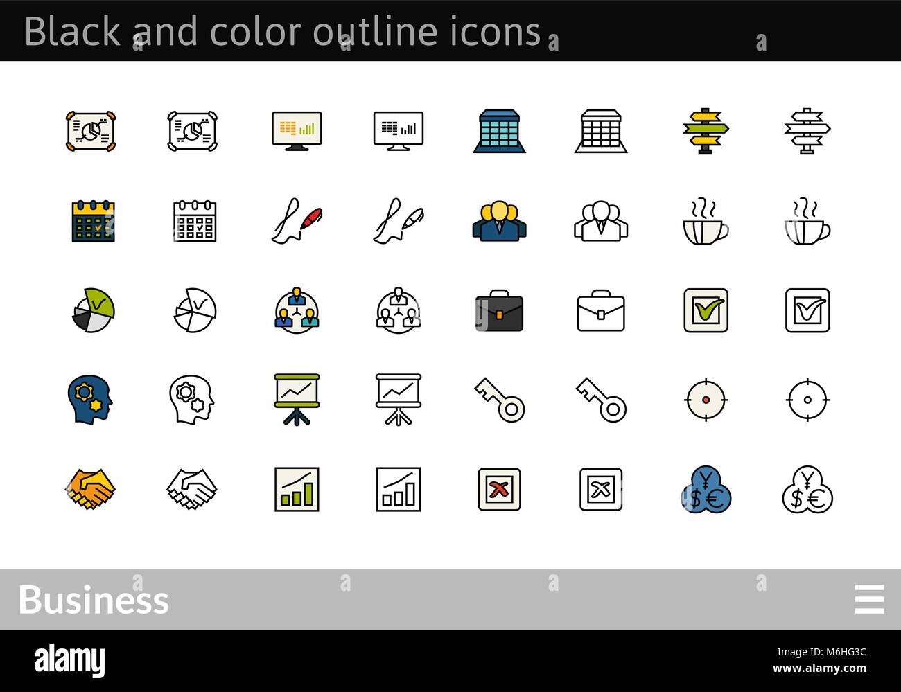 Black outline icon work Stock Vector Images - Alamy