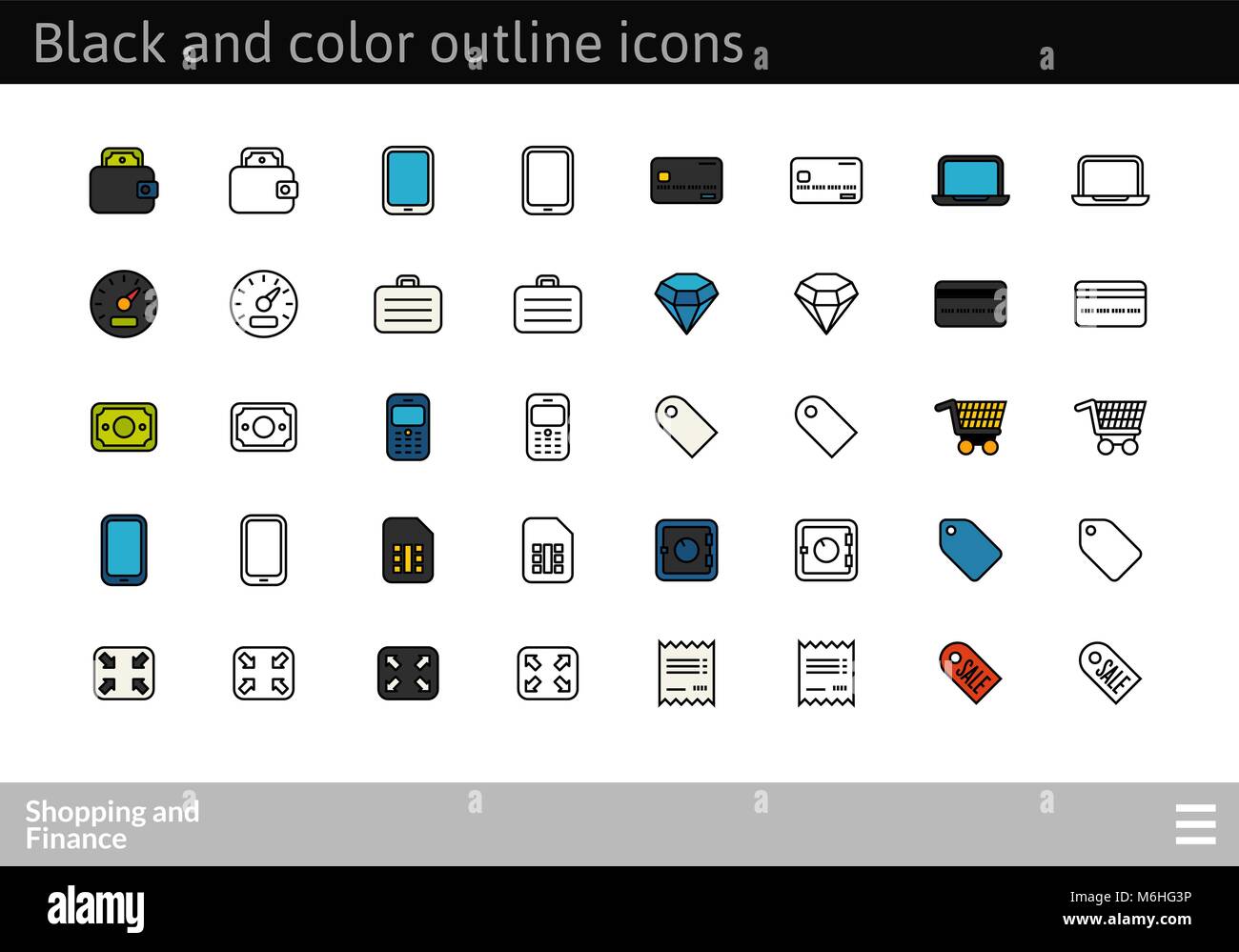 Black outline icon credit Stock Vector Images - Alamy