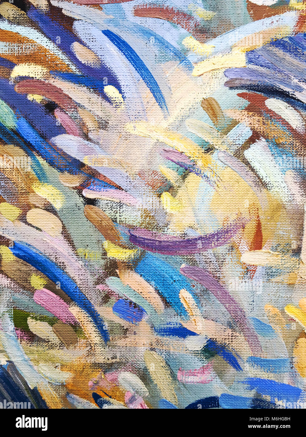 vibrant canvas background with multicolor brush strokes. art oil ...