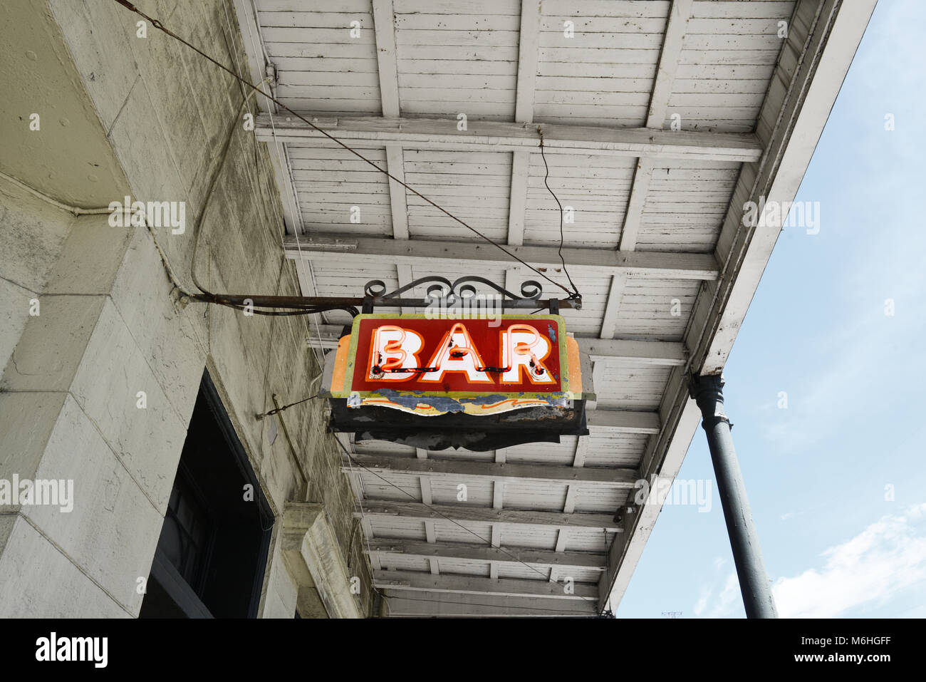 Vintage Neon Bar Sign Stock Photo - Alamy