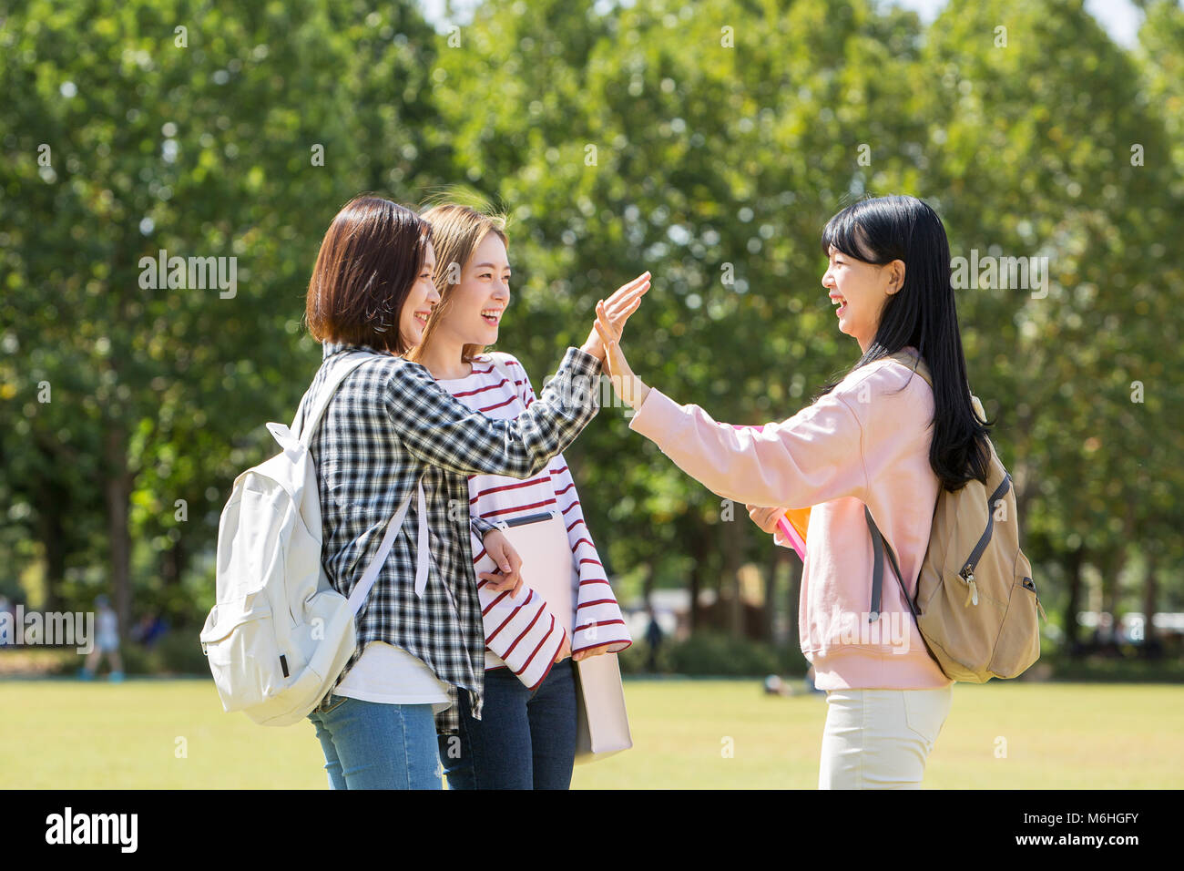 Campus life - freshmen enjoy theirs the campus life. young college ...