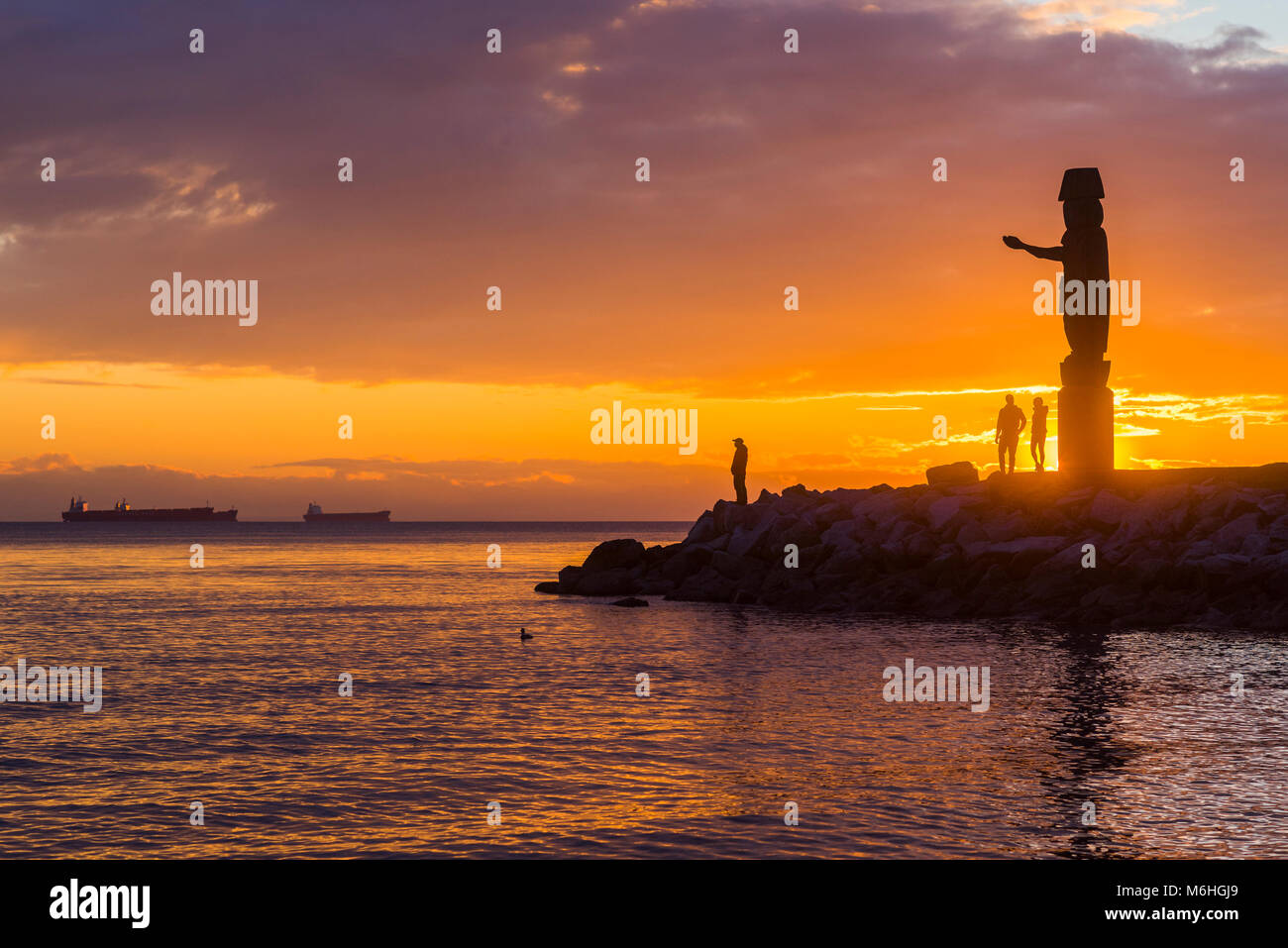 Squamish Nation Welcome Figure, Ambleside Park, West Vancouver, British ...