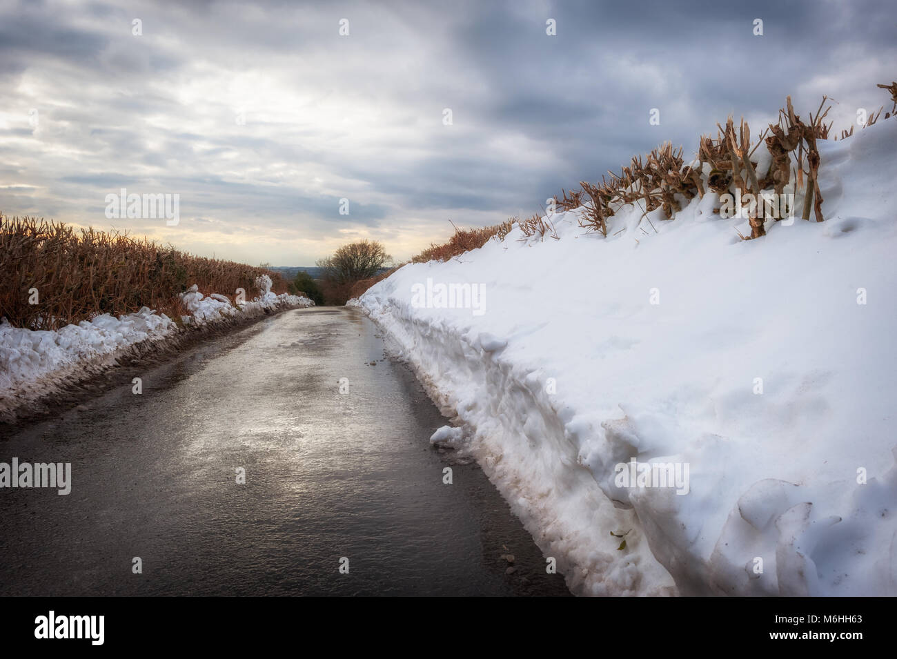 Heavy snow in March 2018, South Wales Stock Photo - Alamy