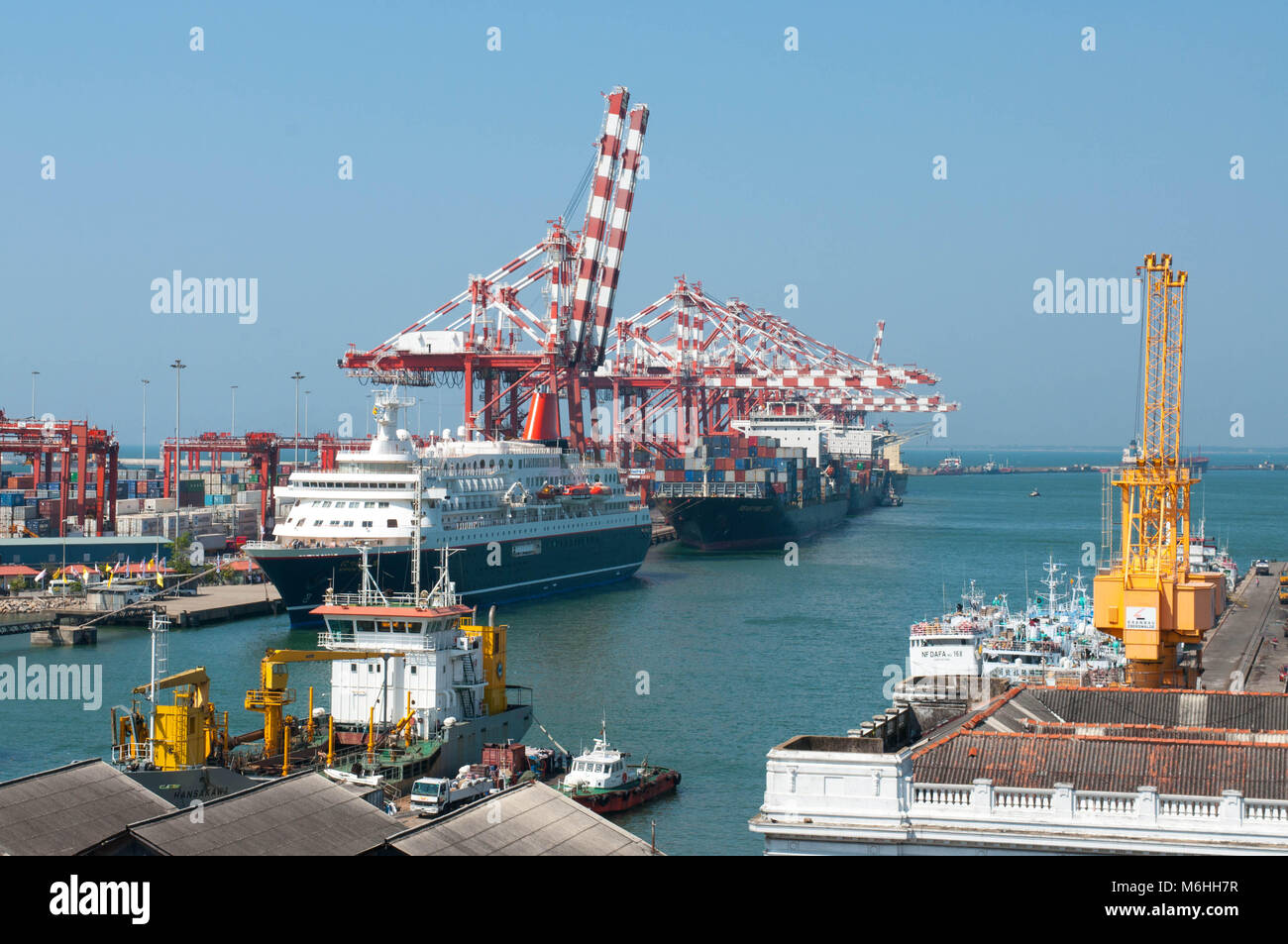 Colombo harbor in Sri Lanka view from the hight Stock Photo - Alamy