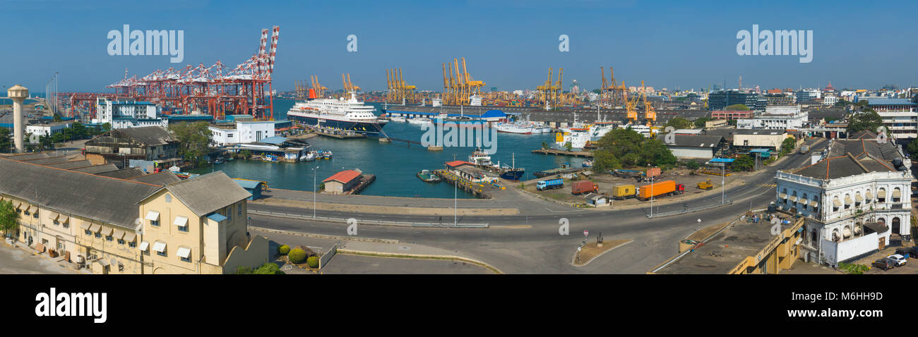 Colombo harbor in Sri Lanka big size panorama Stock Photo - Alamy