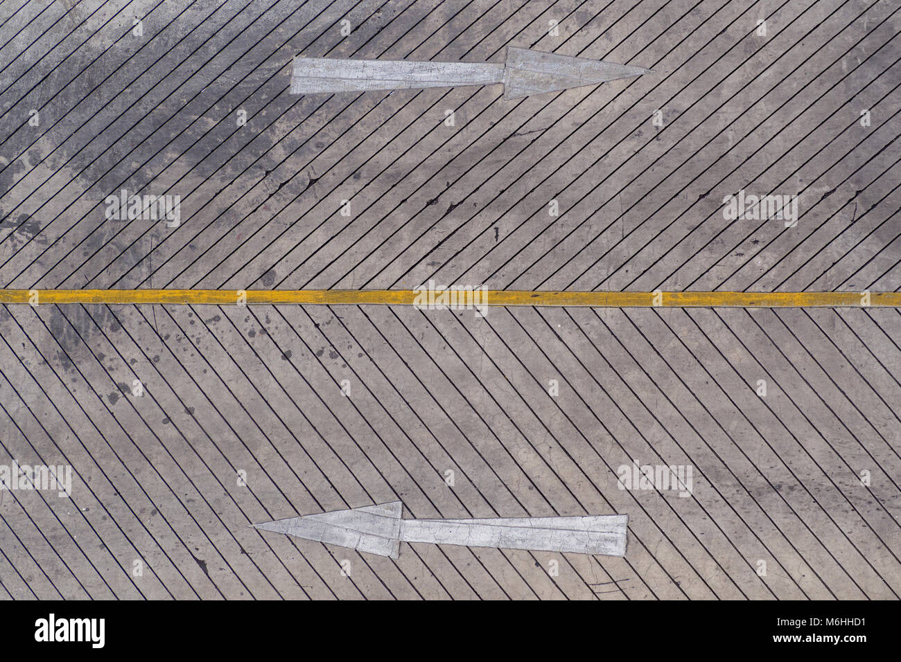 arrow traffic sign on street Stock Photo - Alamy