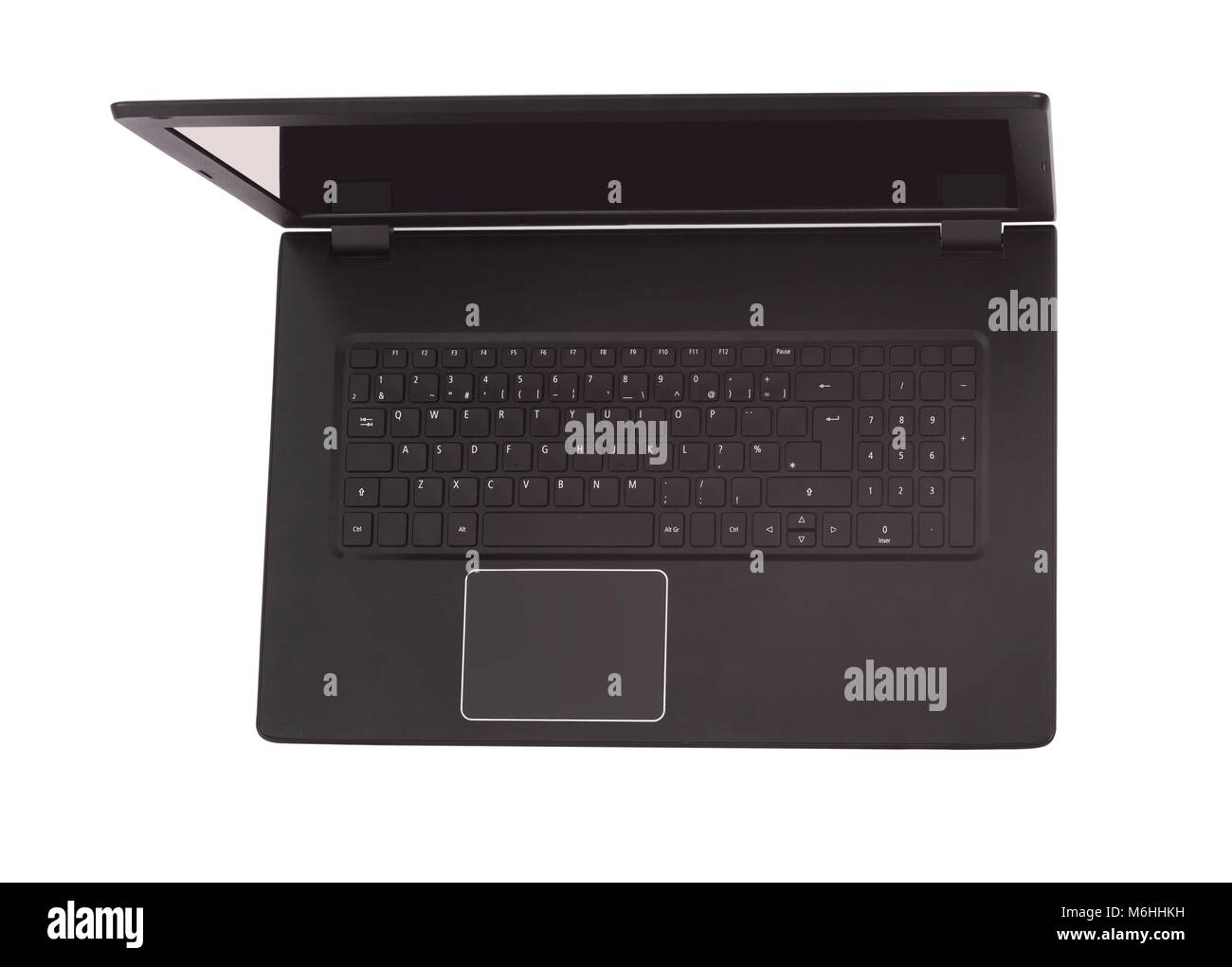 laptop computer view from above. isolated on white Stock Photo - Alamy