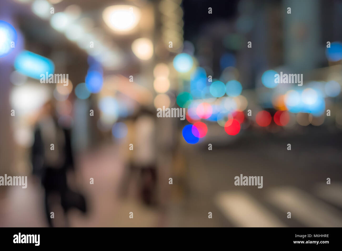 Defocused urban night scene Stock Photo - Alamy
