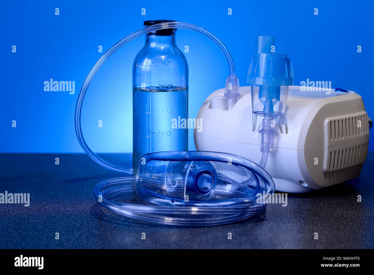 Medical nebulizer for the treatment of bronchitis. Camera agains Stock ...