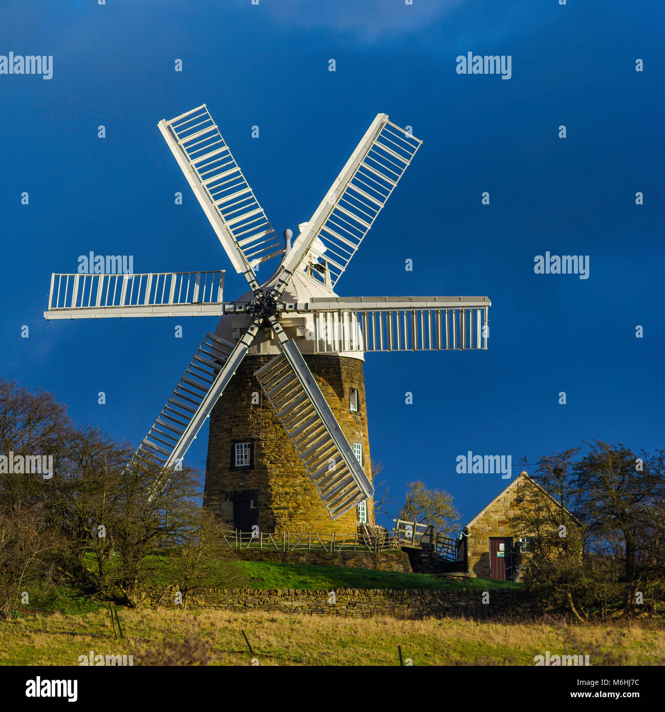 Six sailed stone tower windmill hi-res stock photography and images - Alamy
