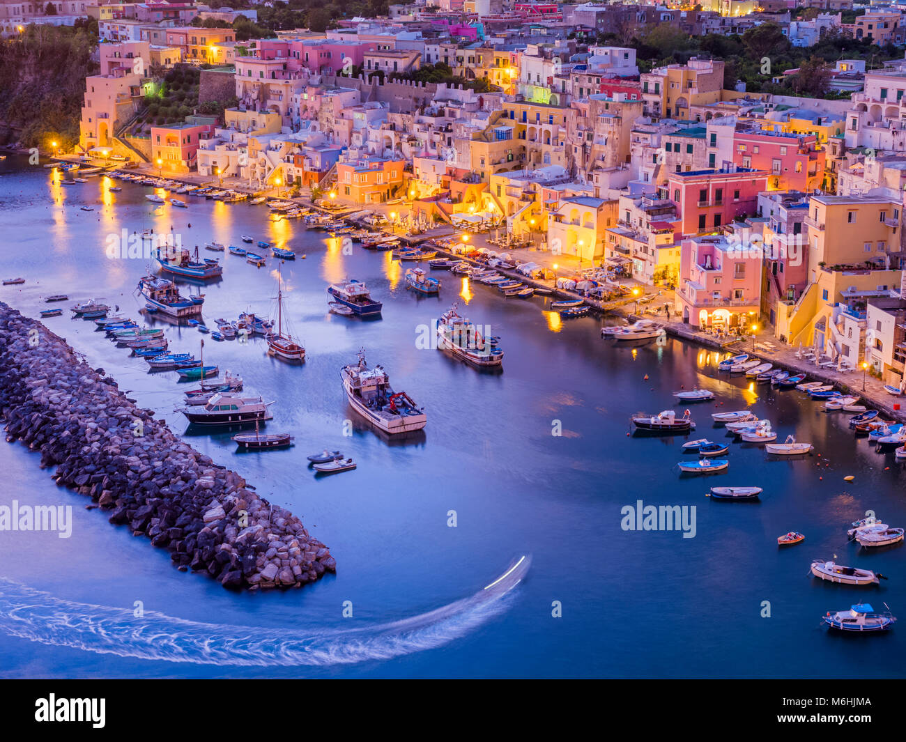 Harbor on Procida Island, Italy Stock Photo - Alamy