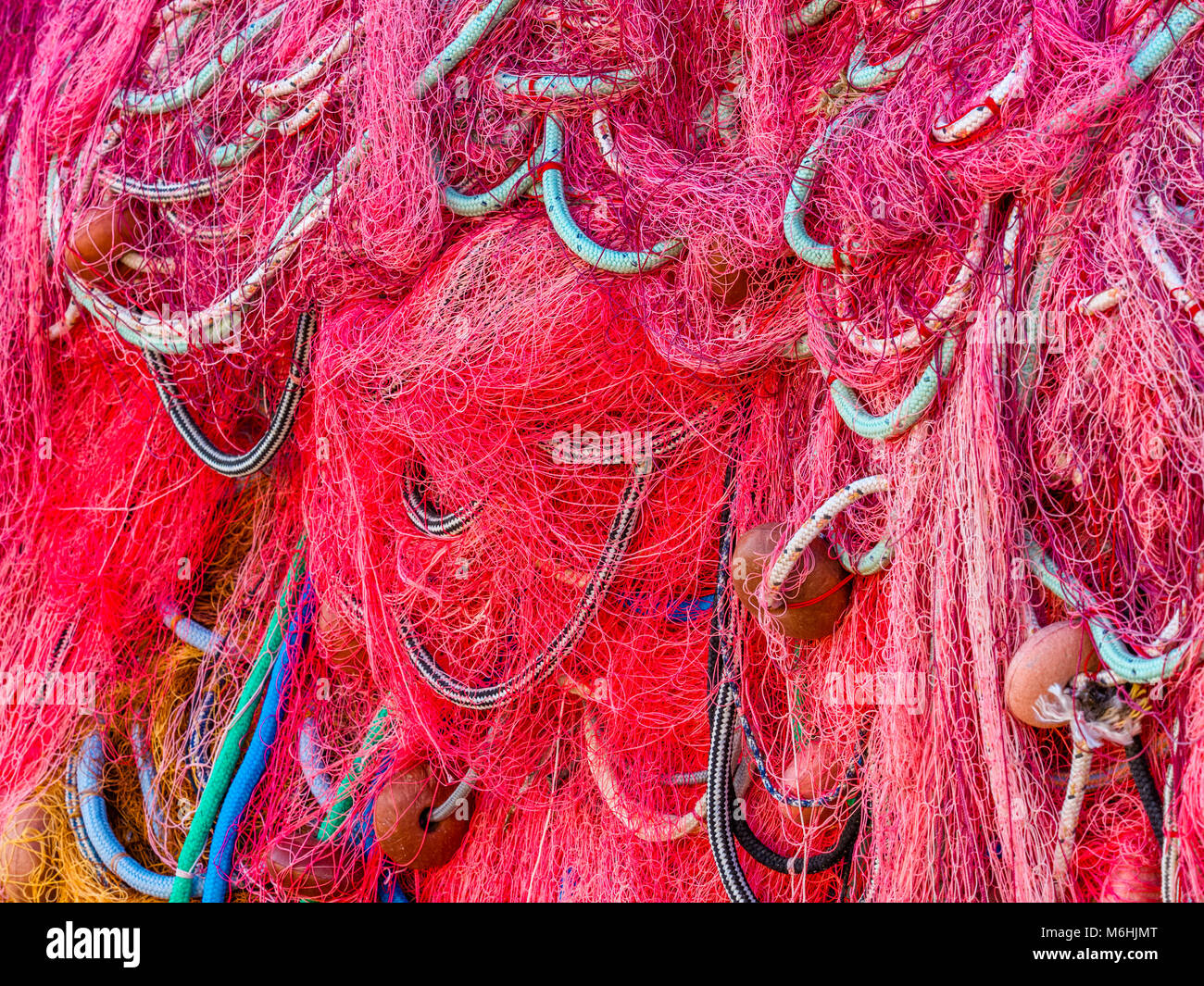 Fishing nets on Ischia Island, Italy Stock Photo - Alamy