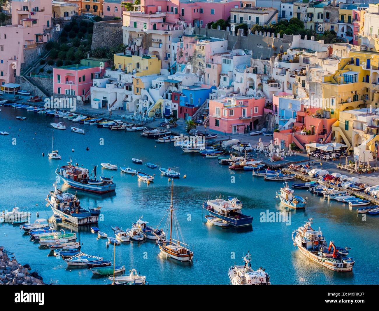 Harbor on Procida Island, Italy Stock Photo - Alamy