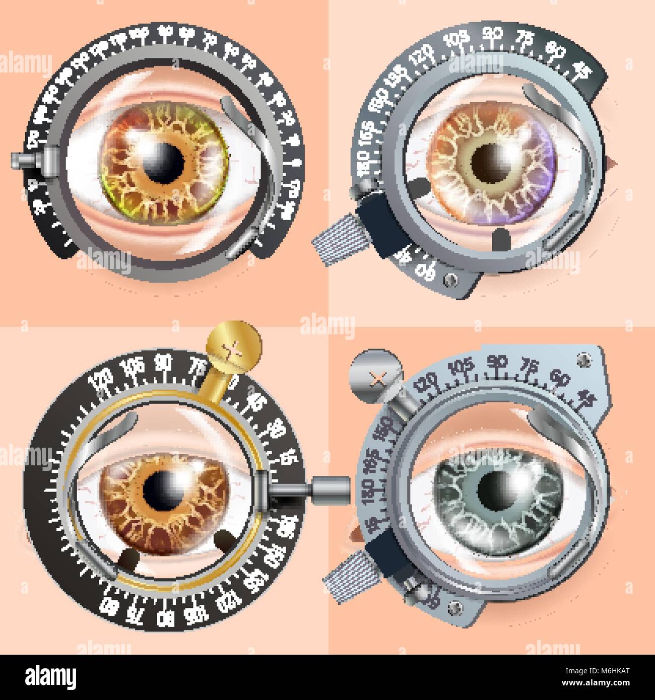 Eye Test concept Vector. Correction Device. Clinic Consultation ...