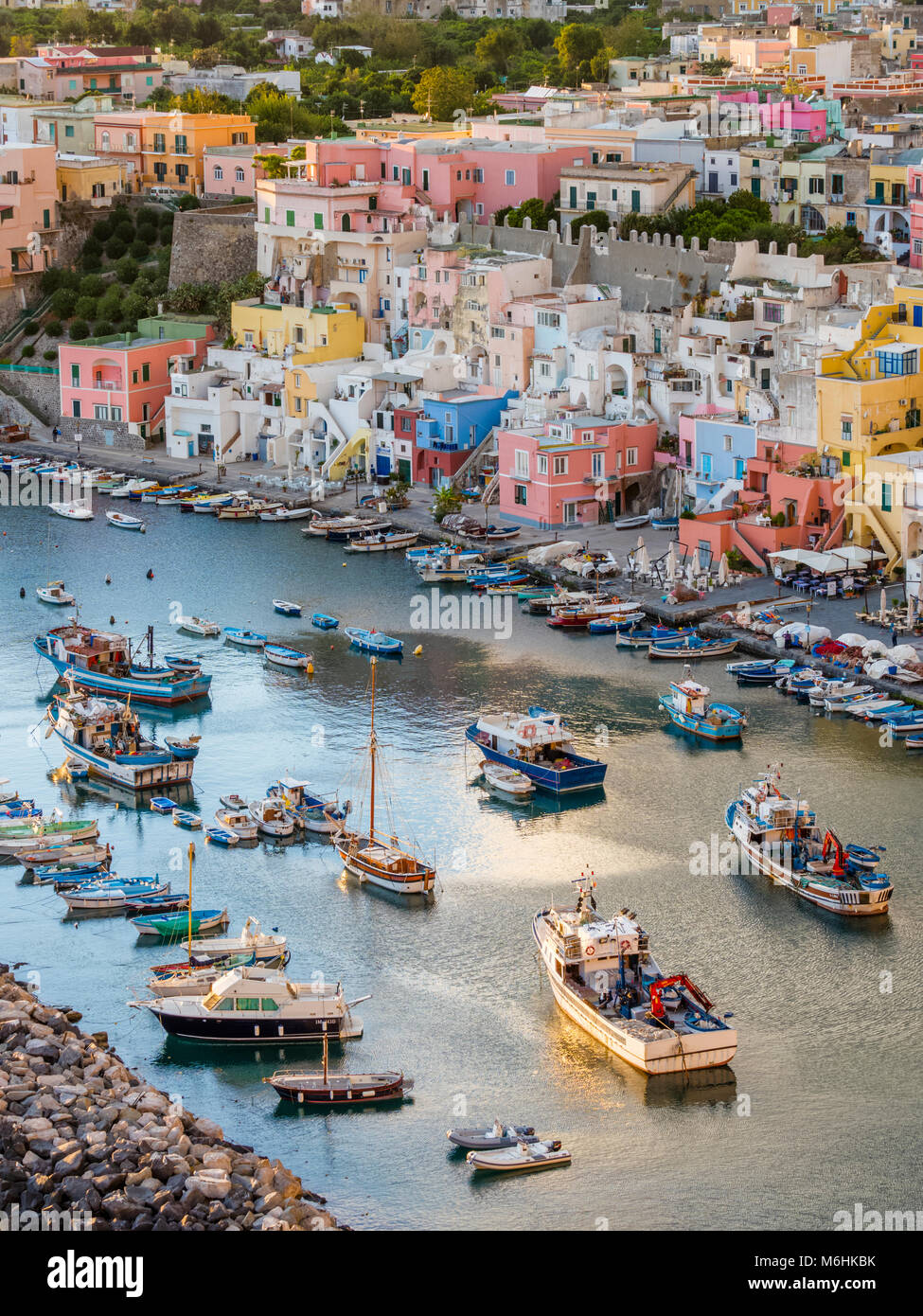 Harbor on Procida Island, Italy Stock Photo - Alamy