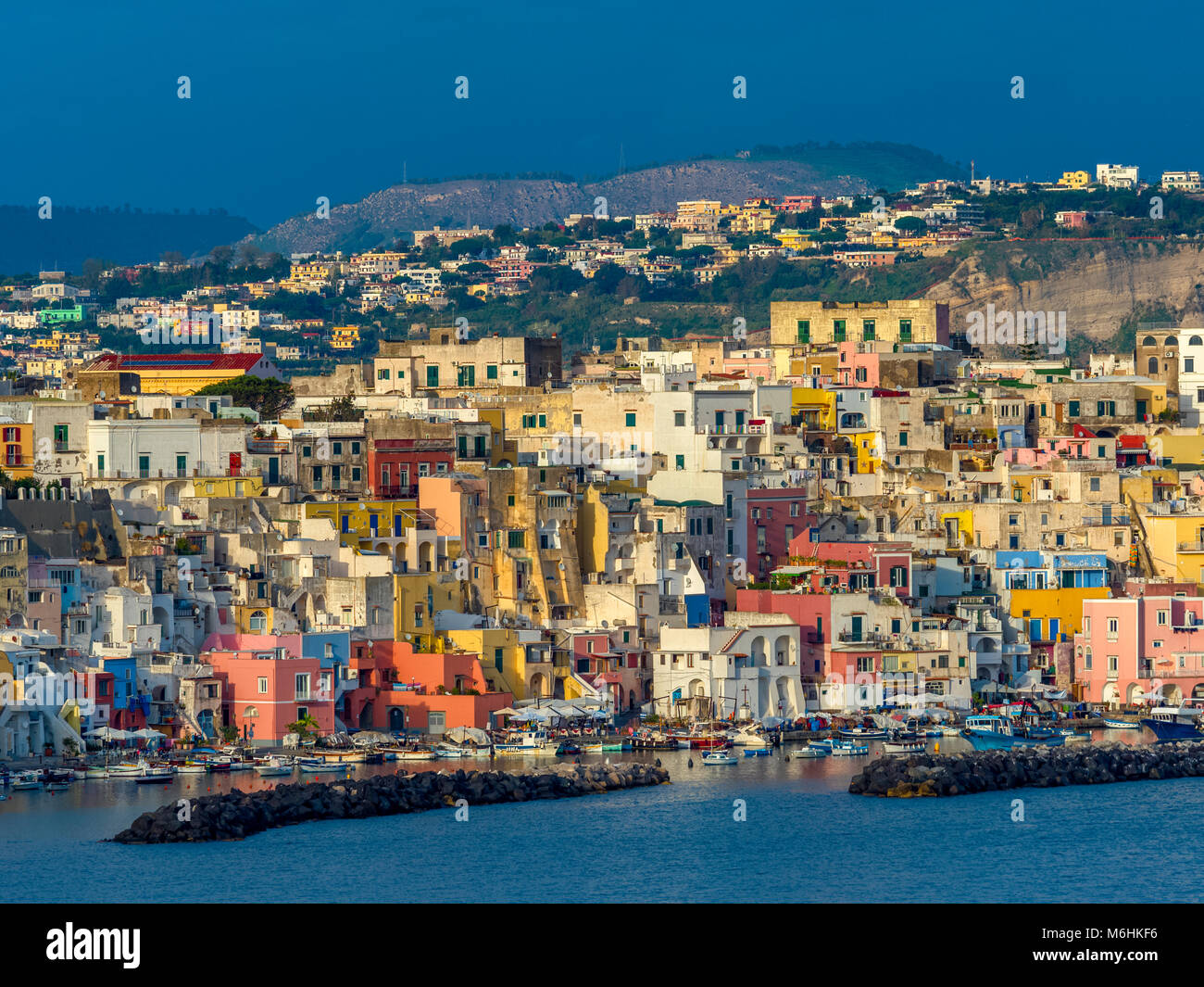Harbor on Procida Island, Italy Stock Photo - Alamy