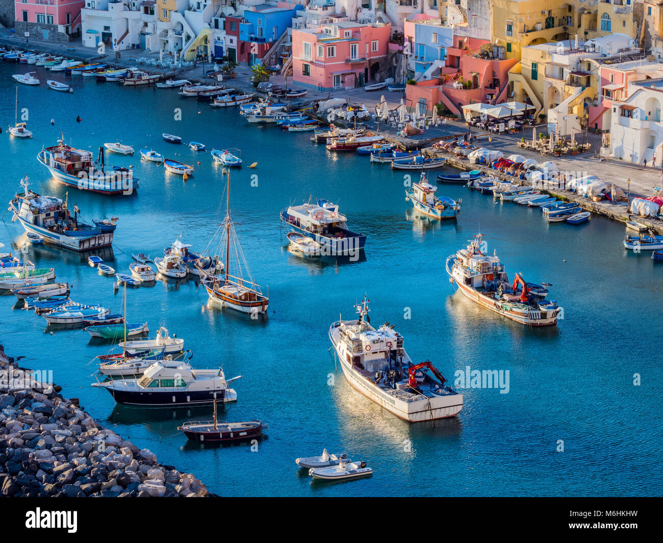 Harbor on Procida Island, Italy Stock Photo - Alamy