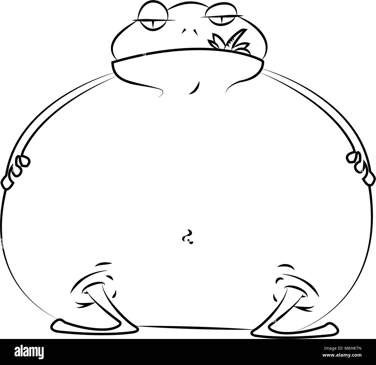 Fat frog cartoon isolated on white Stock Vector Image & Art - Alamy