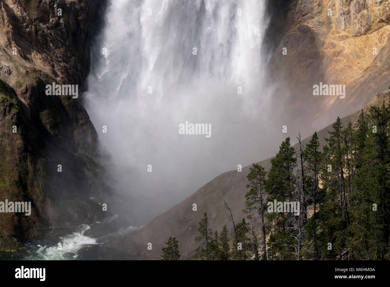 Cascading from the 590,000 year old Canyon Rhyolite lava flow, Lower ...