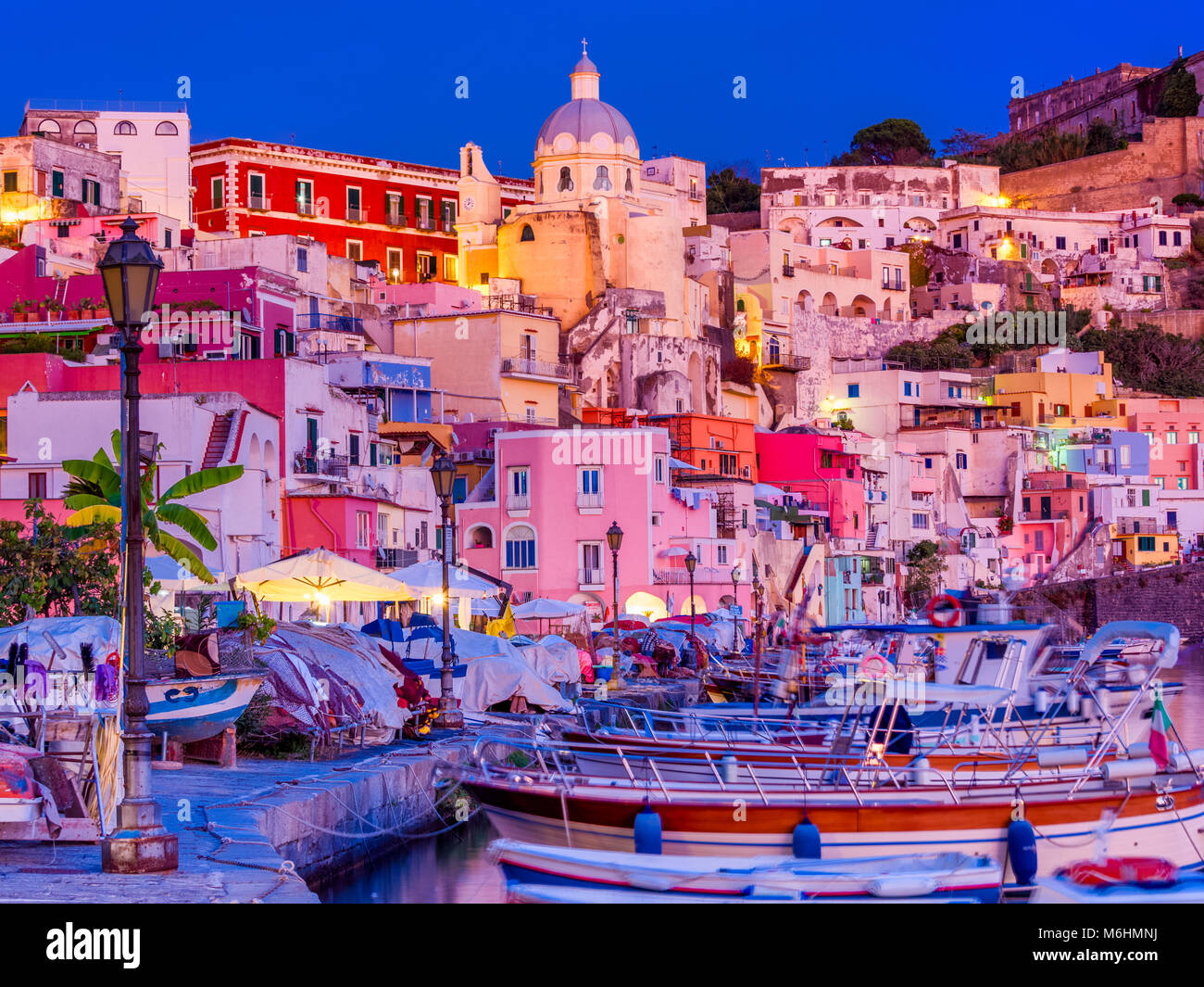 Harbor on Procida Island, Italy Stock Photo - Alamy